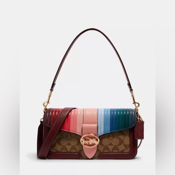 Coach | Bags | Coach Multicolor Shoulder Bag Georgie Rainbow Ombr ...